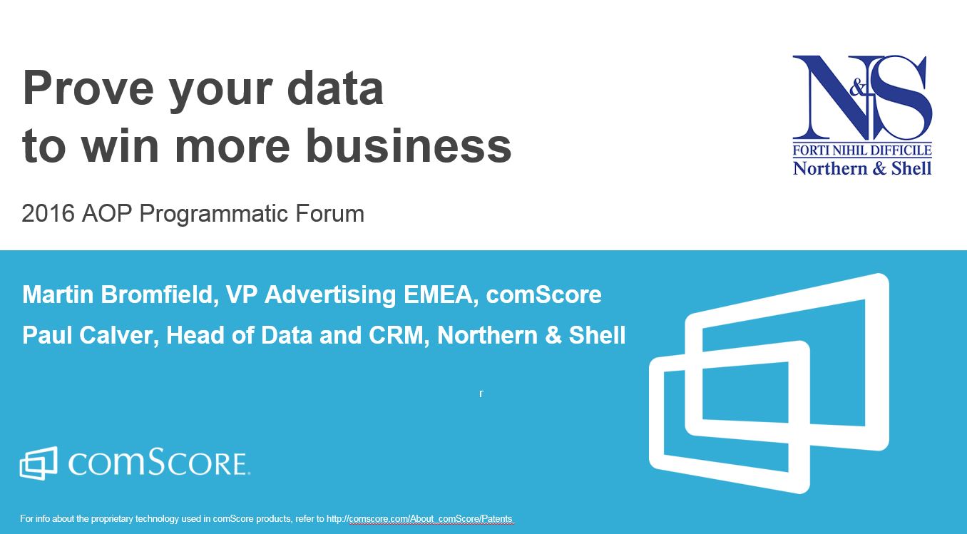 Prove your data to win more business - Comscore, Inc.